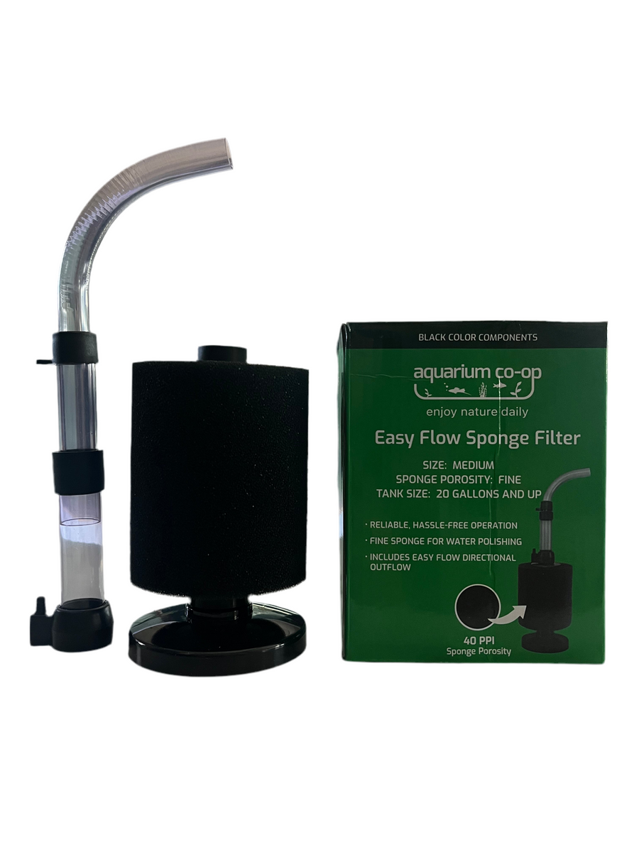 Aquarium Co-op Black Easy Flow Sponge Filter (Fine) – The Waterfront SLC